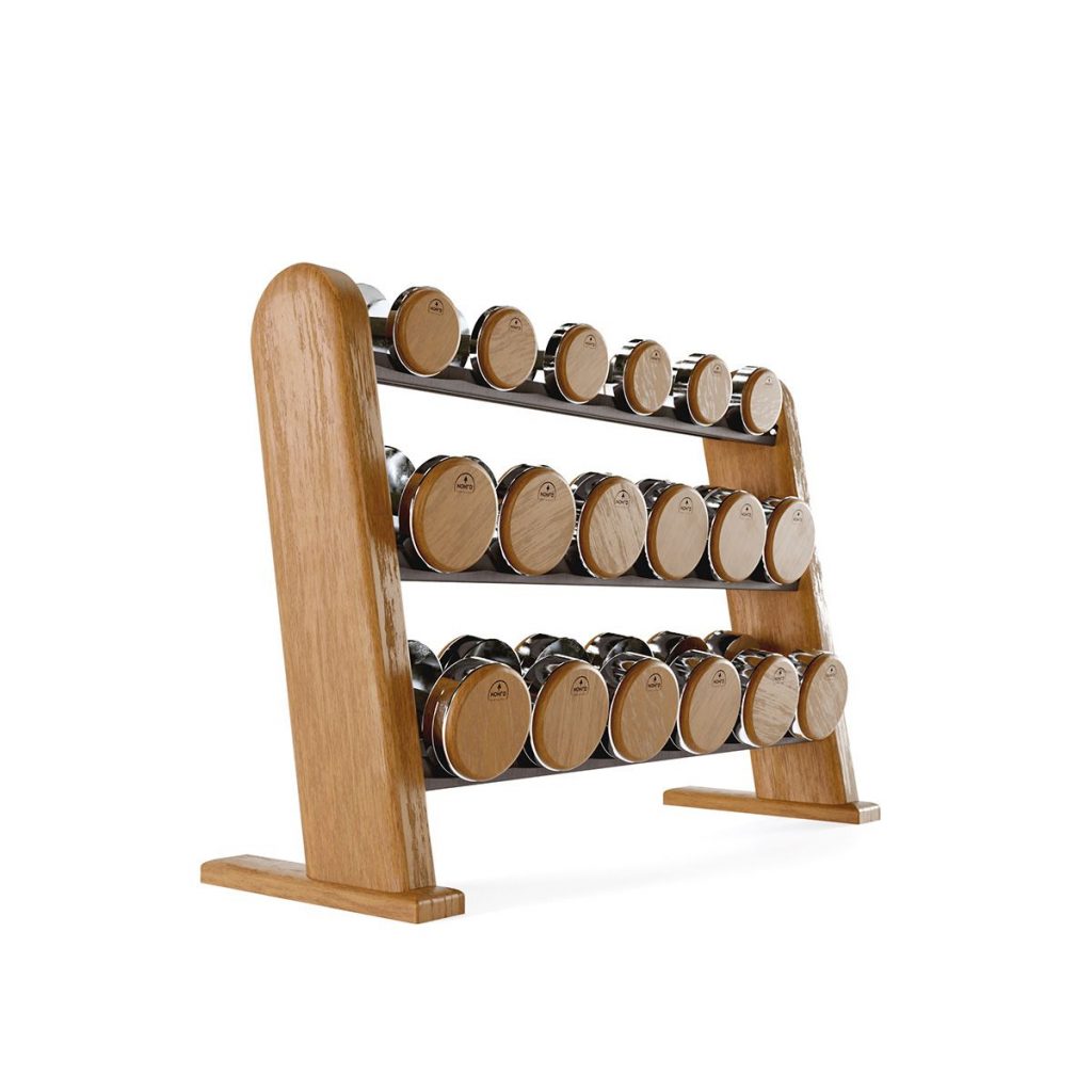 RACK d'haltères merisier - La Maison du Cardio